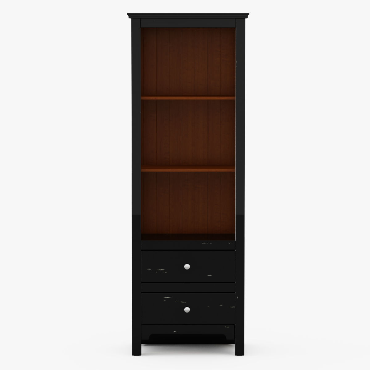 Keefe Bookcase - Black 3D model | CGTrader