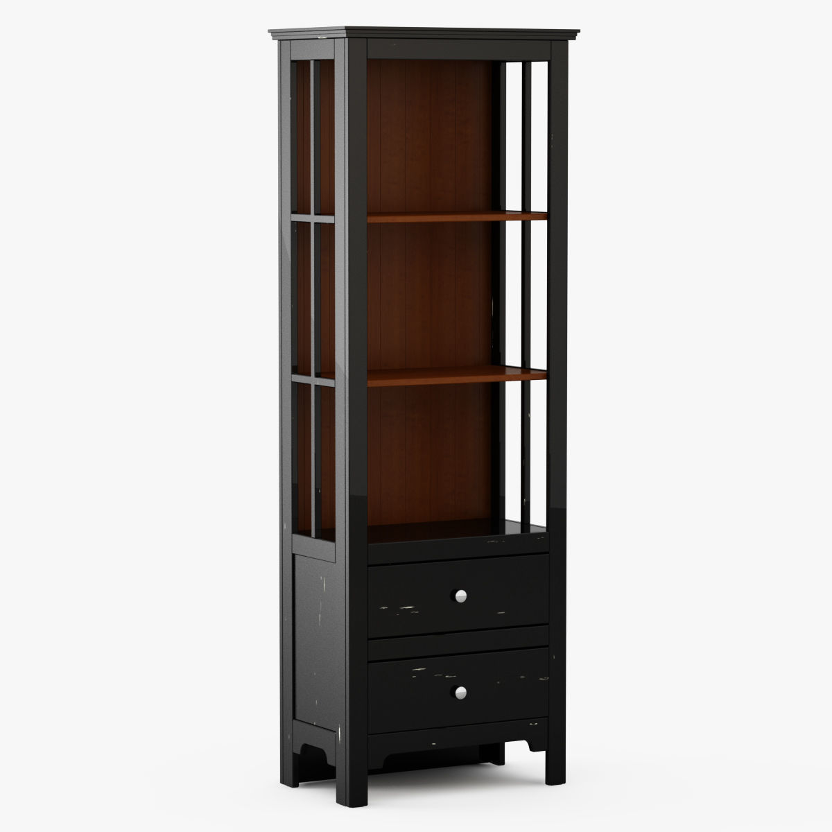 Keefe Bookcase - Black 3D model | CGTrader