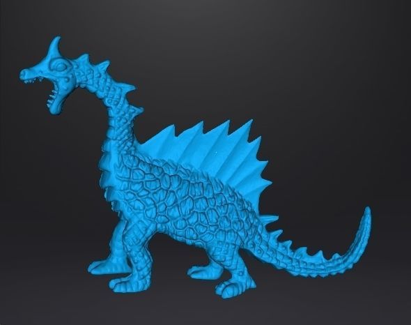 PLASTIC GREEN DRAGON VINTAGE 70s FIGURE MODEL TOY FANTASY RPG 3D model ...