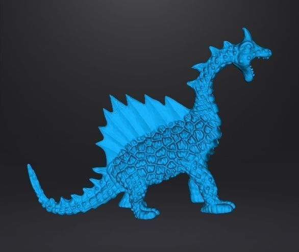 PLASTIC GREEN DRAGON VINTAGE 70s FIGURE MODEL TOY FANTASY RPG 3D model ...