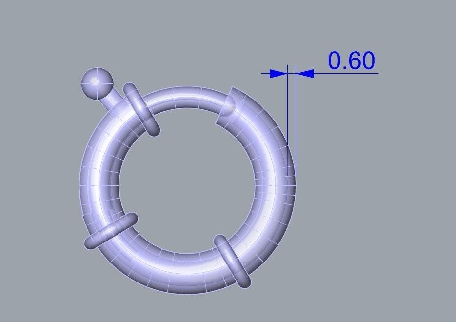 SPRING LOCK CLASP SAILOR LOBSTER 6 SIZE SET PACK 3D model 3D printable ...