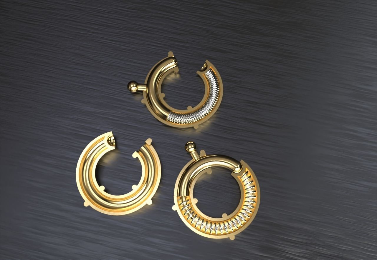 SPRING LOCK CLASP SAILOR LOBSTER 6 SIZE SET PACK 3D model 3D printable ...