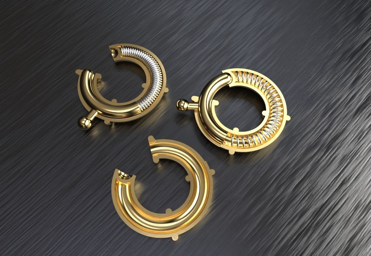 SPRING LOCK CLASP SAILOR LOBSTER 6 SIZE SET PACK 3D model 3D printable ...