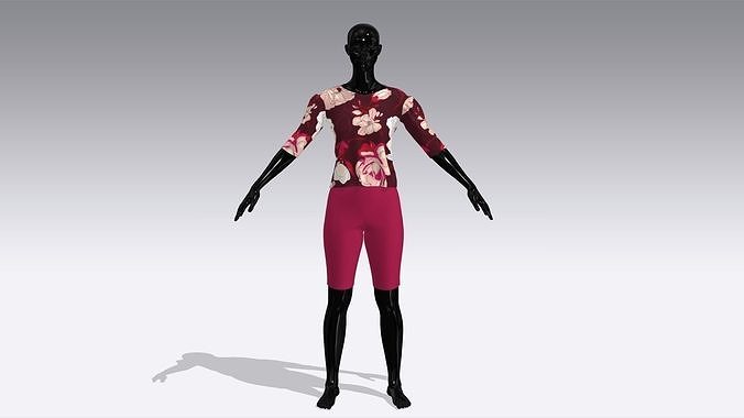 3D model Female Cloth Dress VR / AR / low-poly | CGTrader