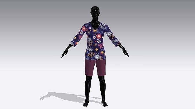 3D model Female Cloth Dress VR / AR / low-poly | CGTrader