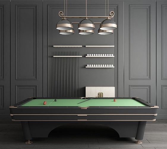 Room Table Modern Billiards 3D model | CGTrader
