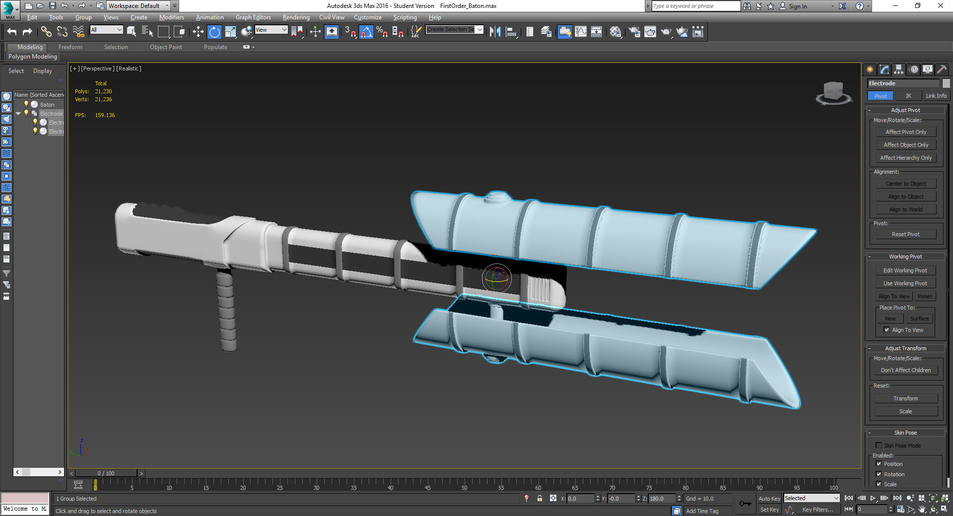 First Order Stormtrooper Baton free VR / AR / low-poly 3D model | CGTrader