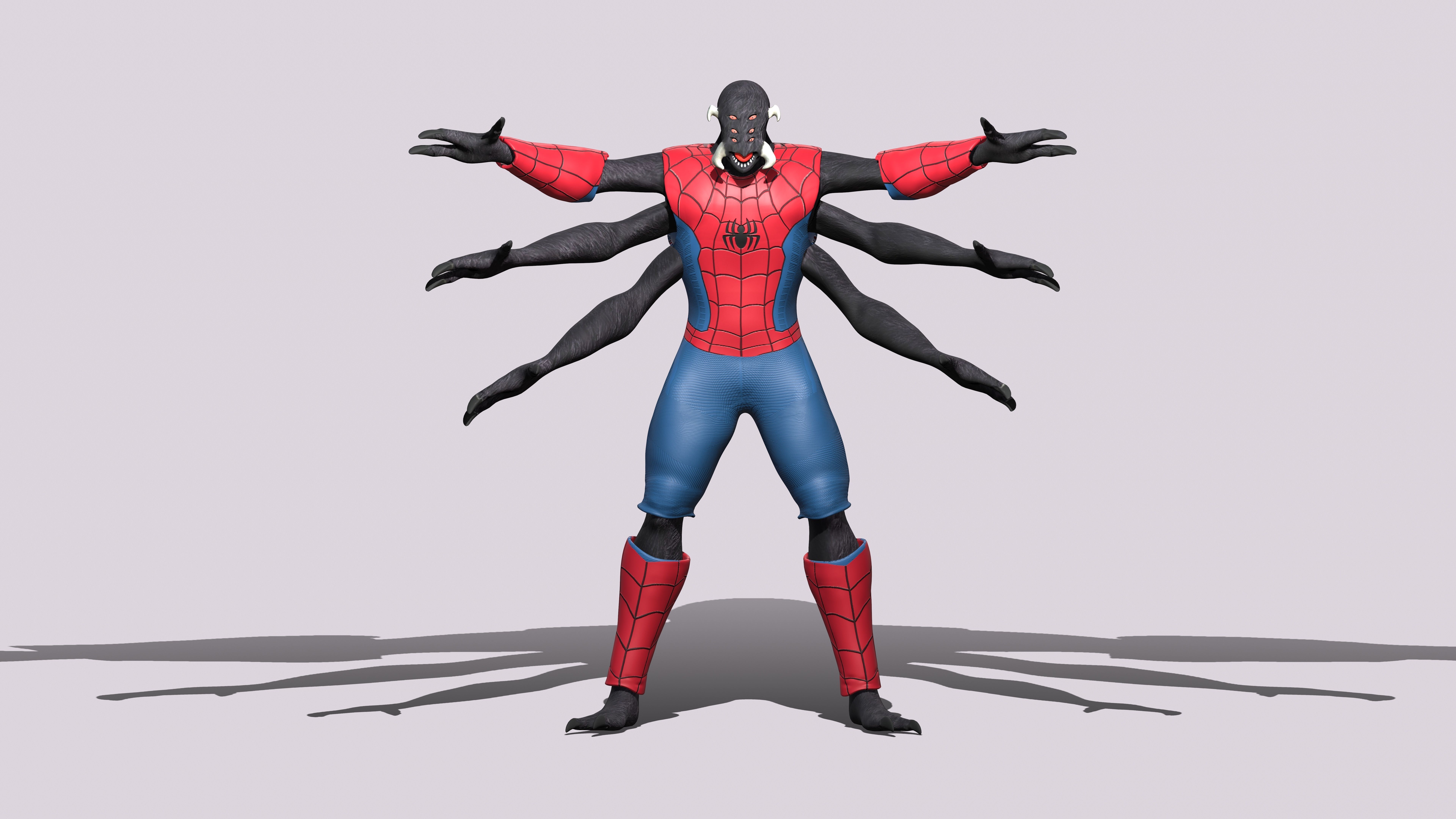3D model Mutant spider man VR / AR / low-poly | CGTrader