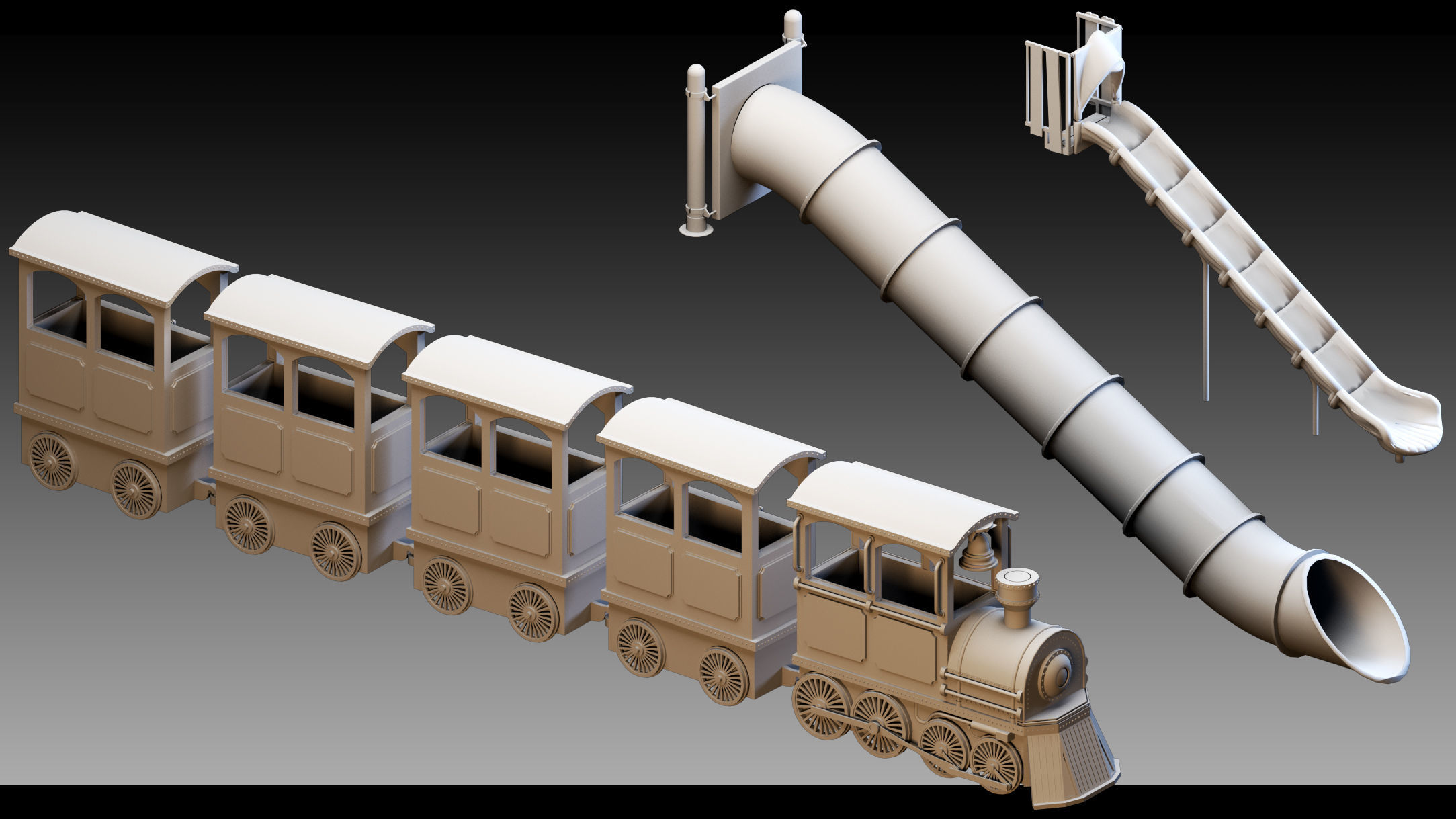 33 Funfair Objects- Vol 01- High detail 3d models 3D model | CGTrader