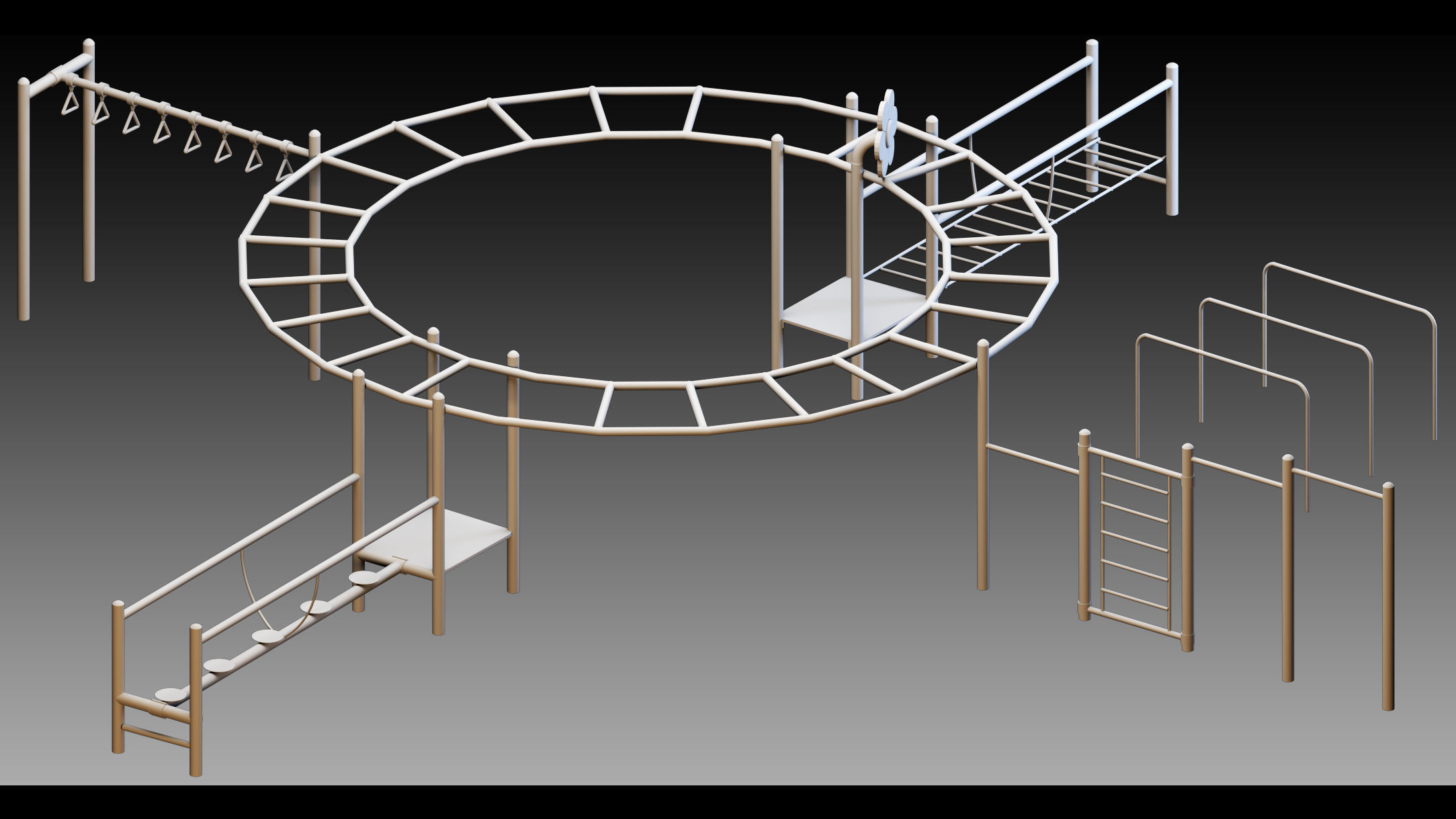 33 Funfair Objects- Vol 01- High detail 3d models 3D model | CGTrader