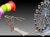 51 Funfair Objects- Vol 02- High detail 3d models 3D model | CGTrader