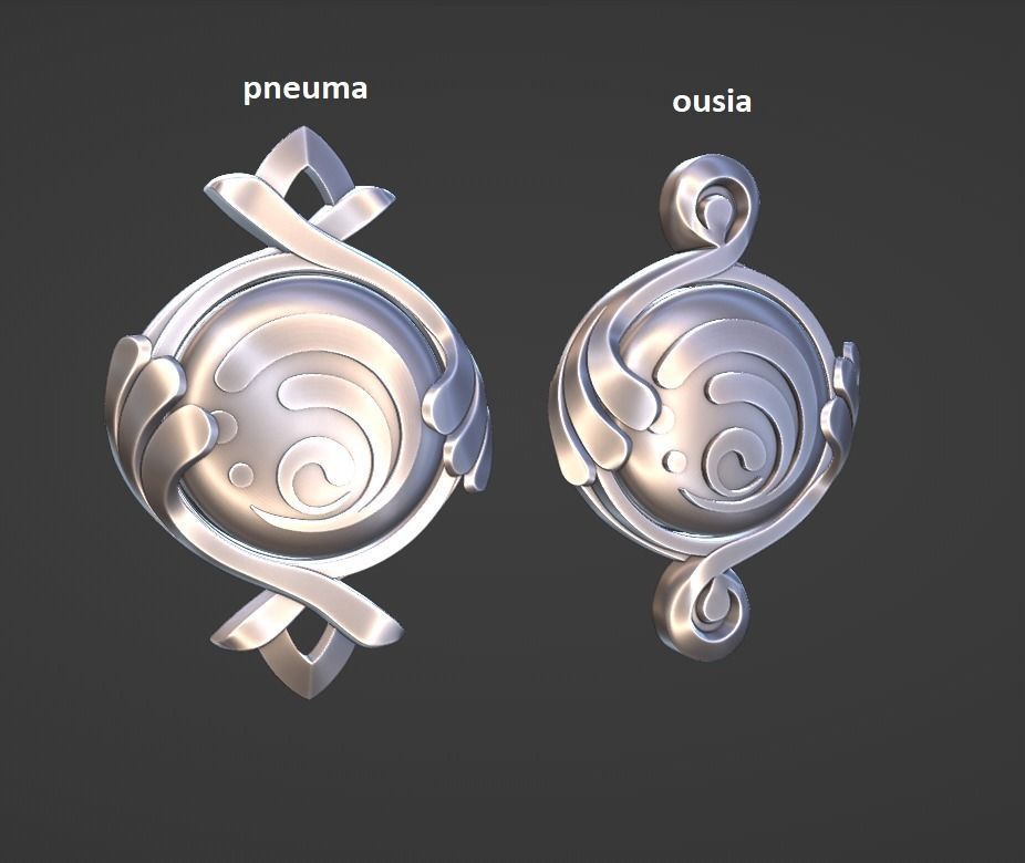 Fontaine Vision Set - Pneuma and Ousia - Genshin Impact 3D model 3D ...