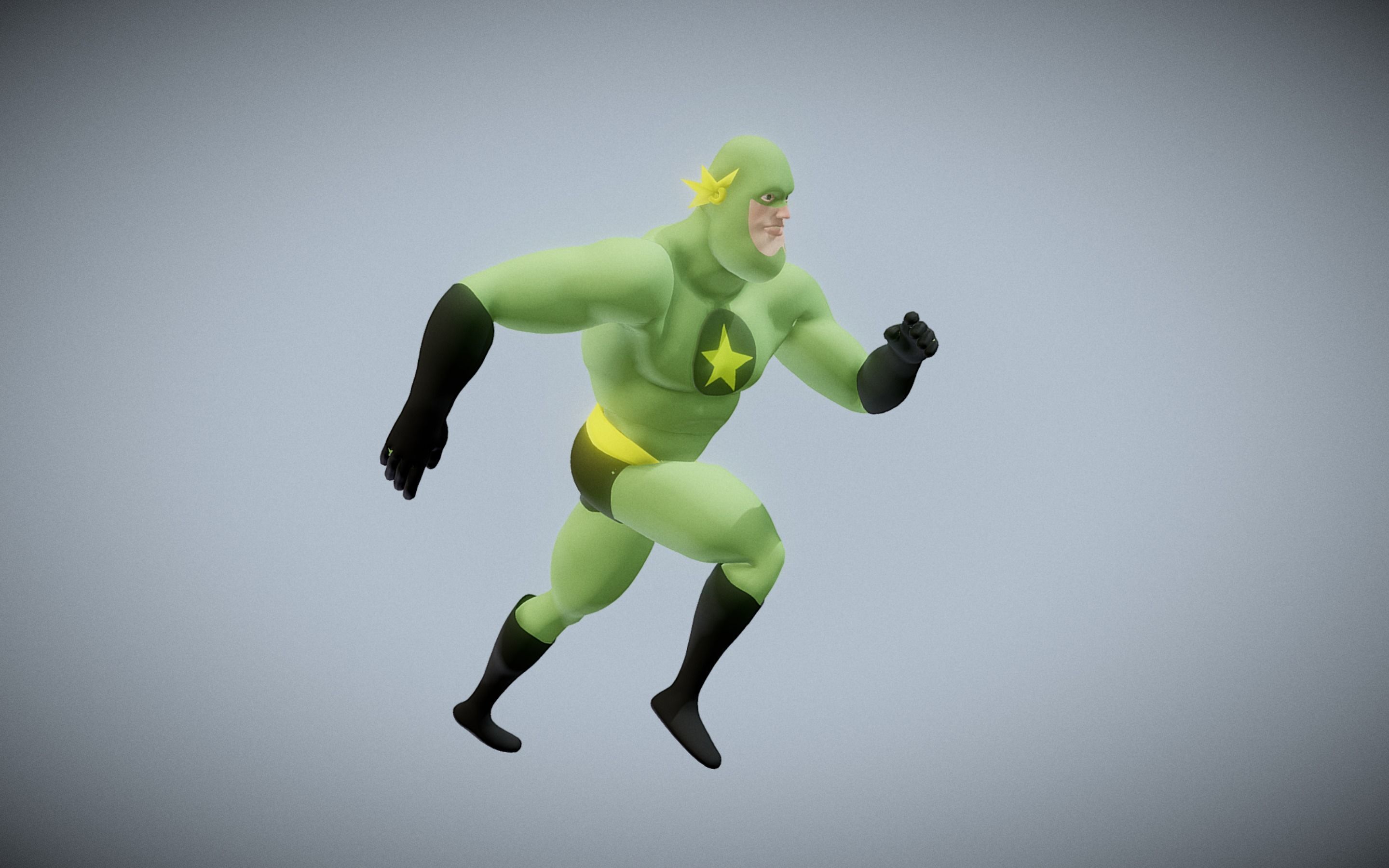 3D model Superhero - Male - Animated VR / AR / low-poly | CGTrader