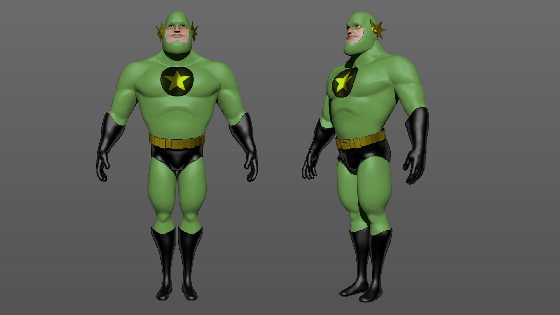 3D model Superhero - Male - Animated VR / AR / low-poly | CGTrader
