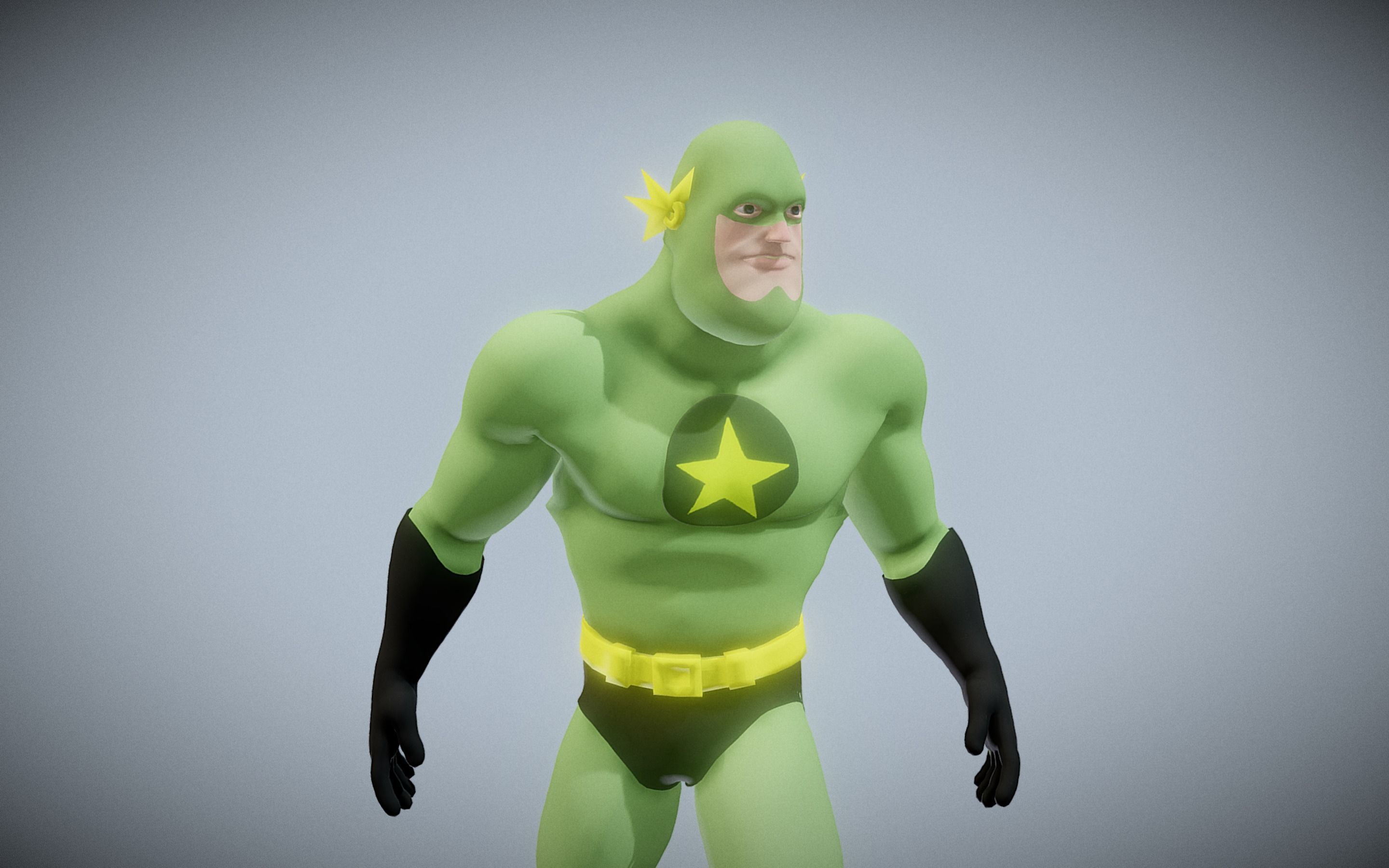 3D model Superhero - Male - Animated VR / AR / low-poly | CGTrader