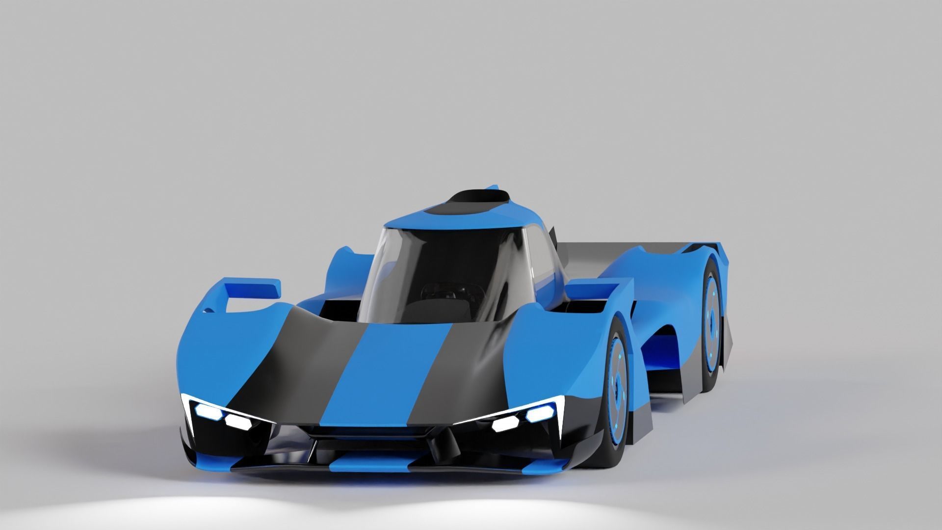 Le Mans Hyper Car Concept free 3D model animated rigged | CGTrader