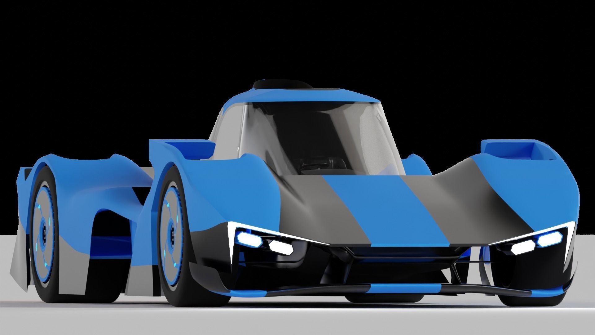 Le Mans Hyper Car Concept free 3D model animated rigged | CGTrader