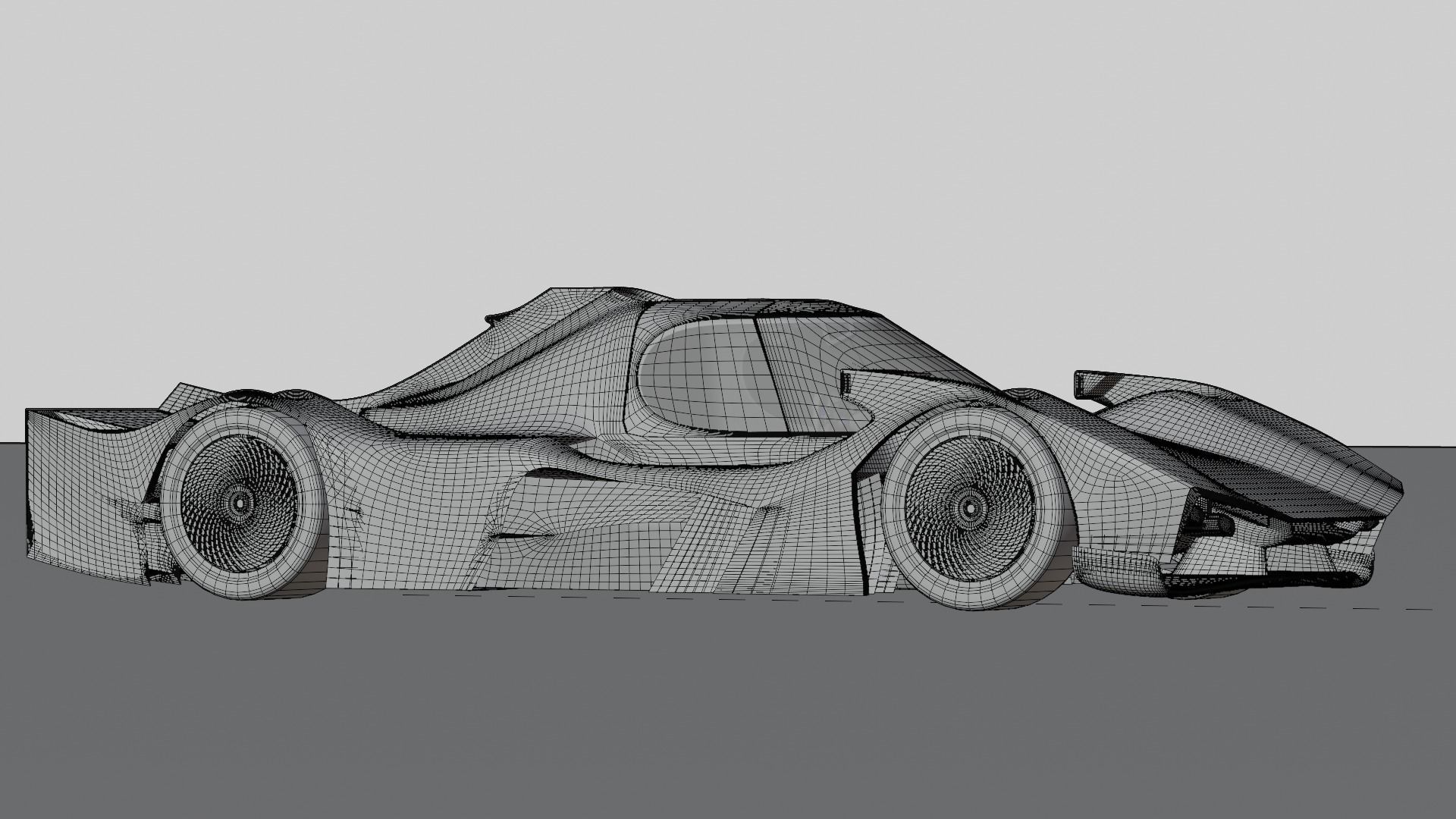 Le Mans Hyper Car Concept free 3D model animated rigged | CGTrader