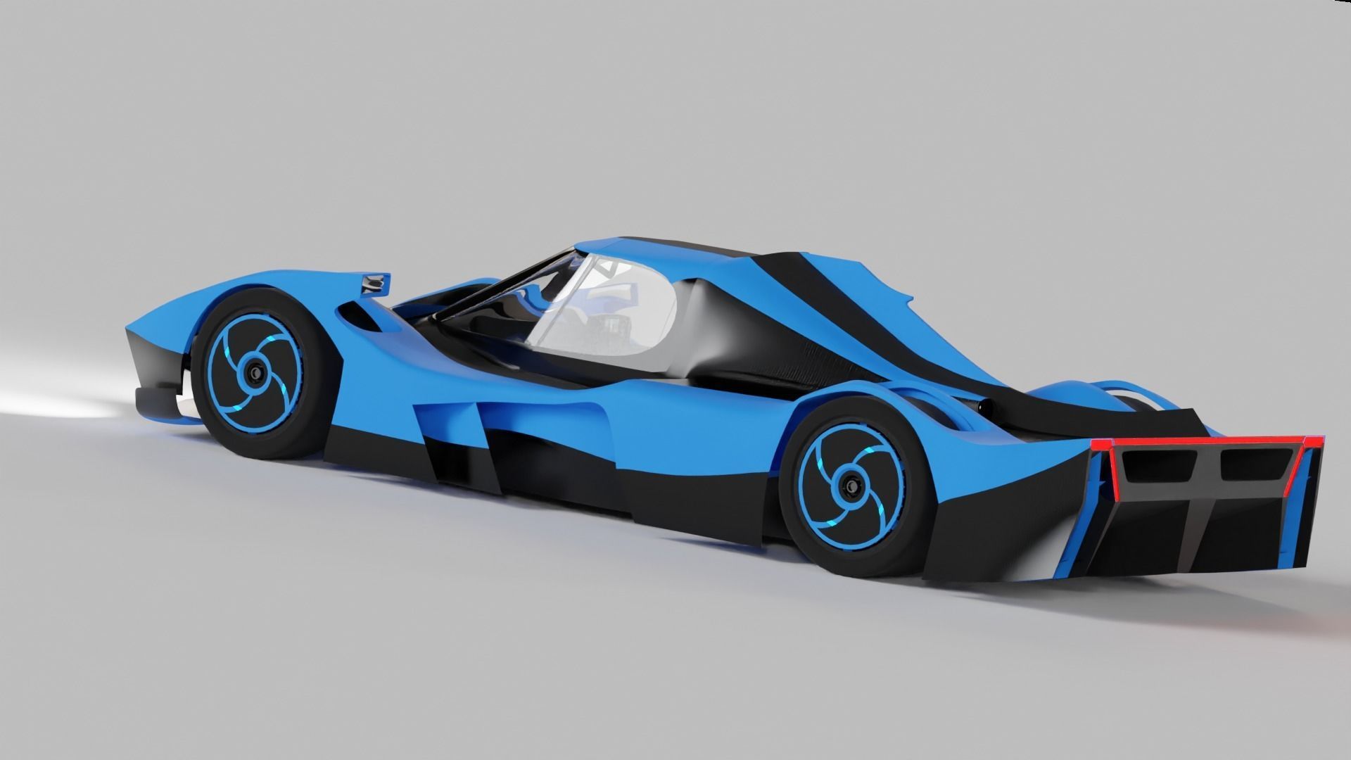 Le Mans Hyper Car Concept free 3D model animated rigged | CGTrader