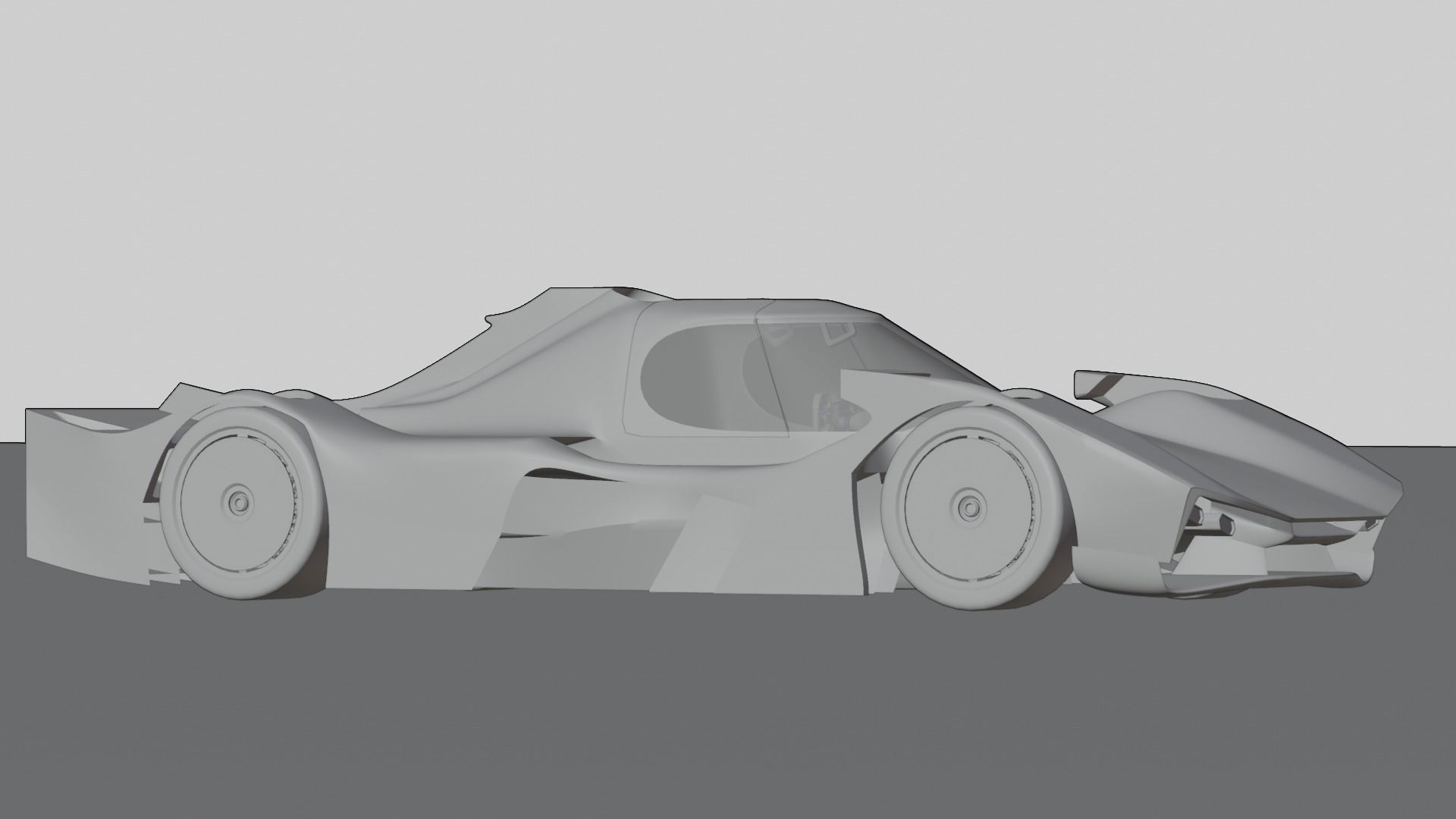 Le Mans Hyper Car Concept free 3D model animated rigged | CGTrader