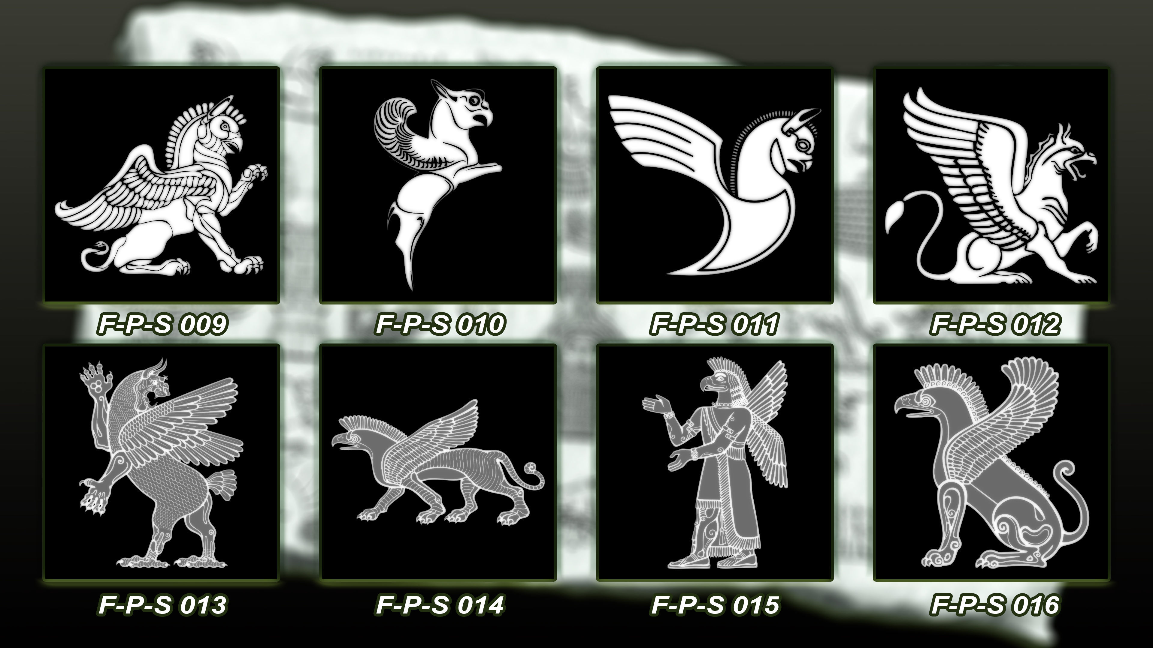 120 Persian ancient symbol Alpha 3D model | CGTrader