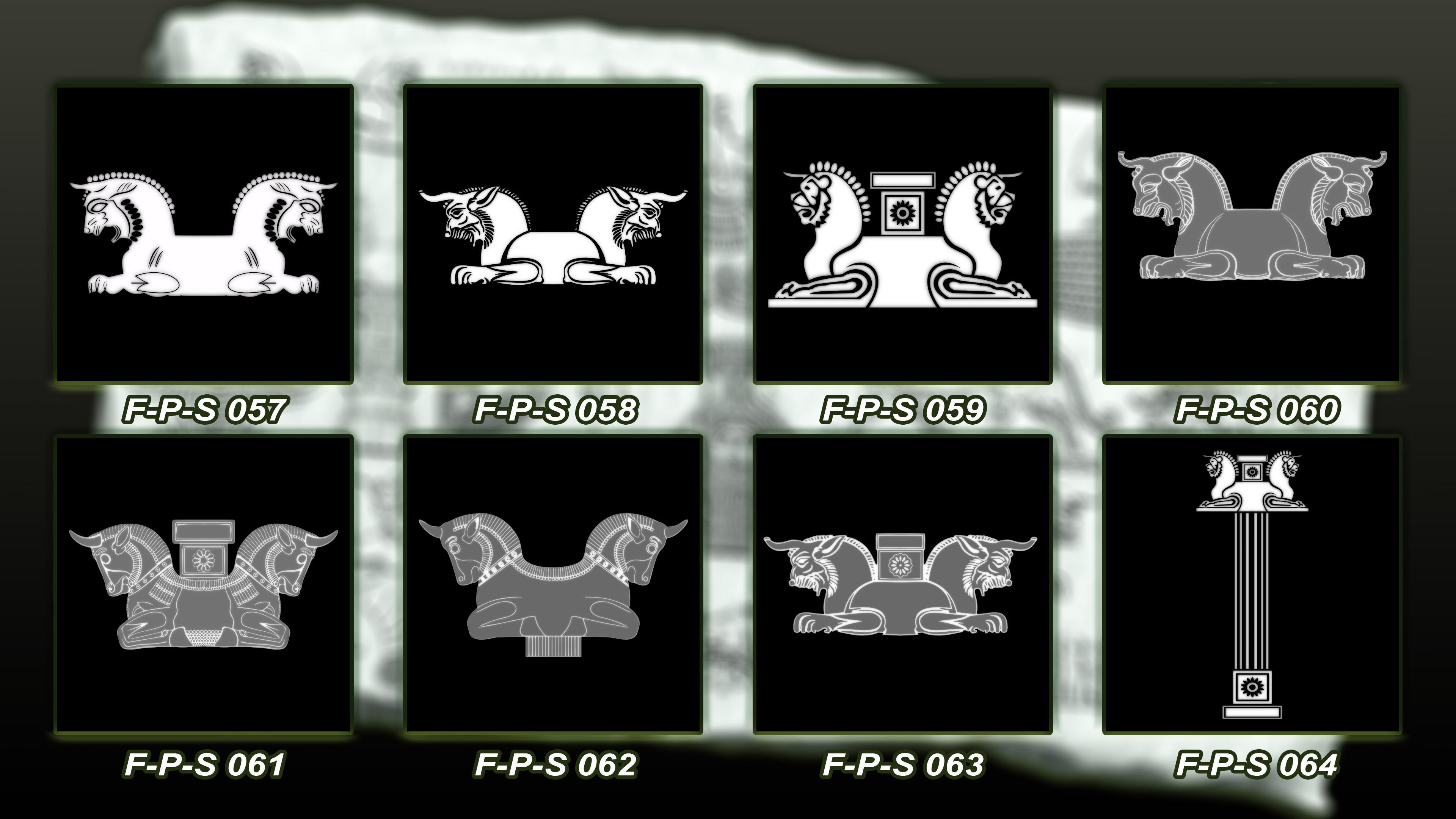 120 Persian ancient symbol Alpha 3D model | CGTrader