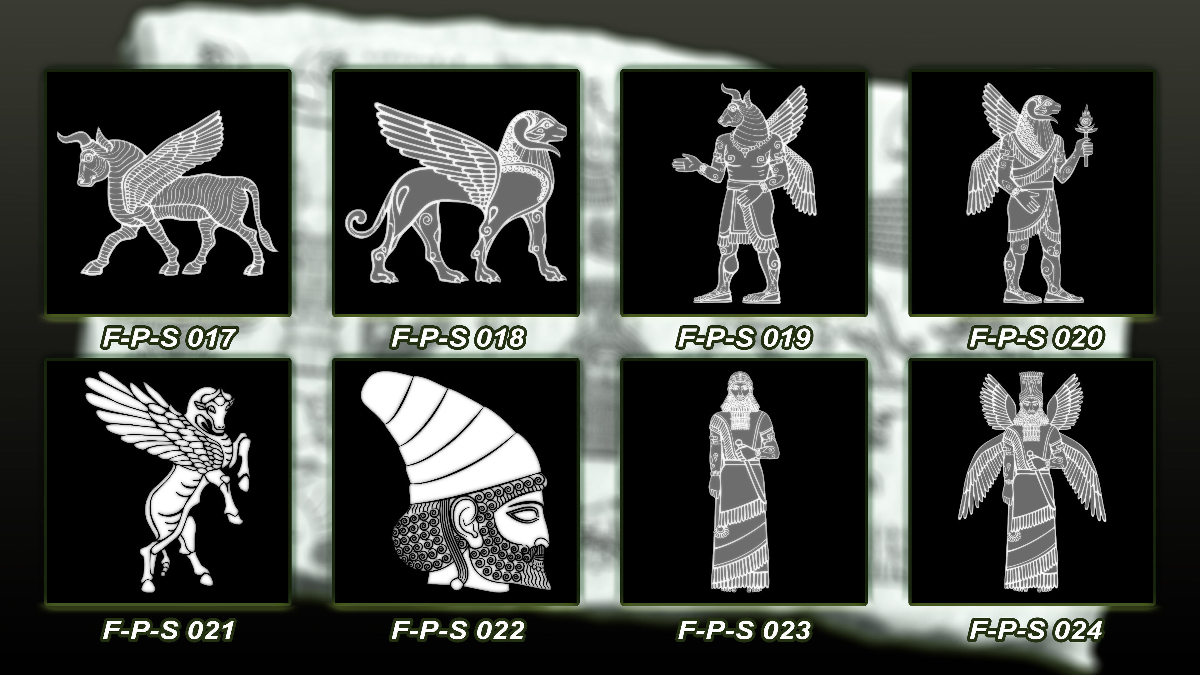 120 Persian ancient symbol Alpha 3D model | CGTrader