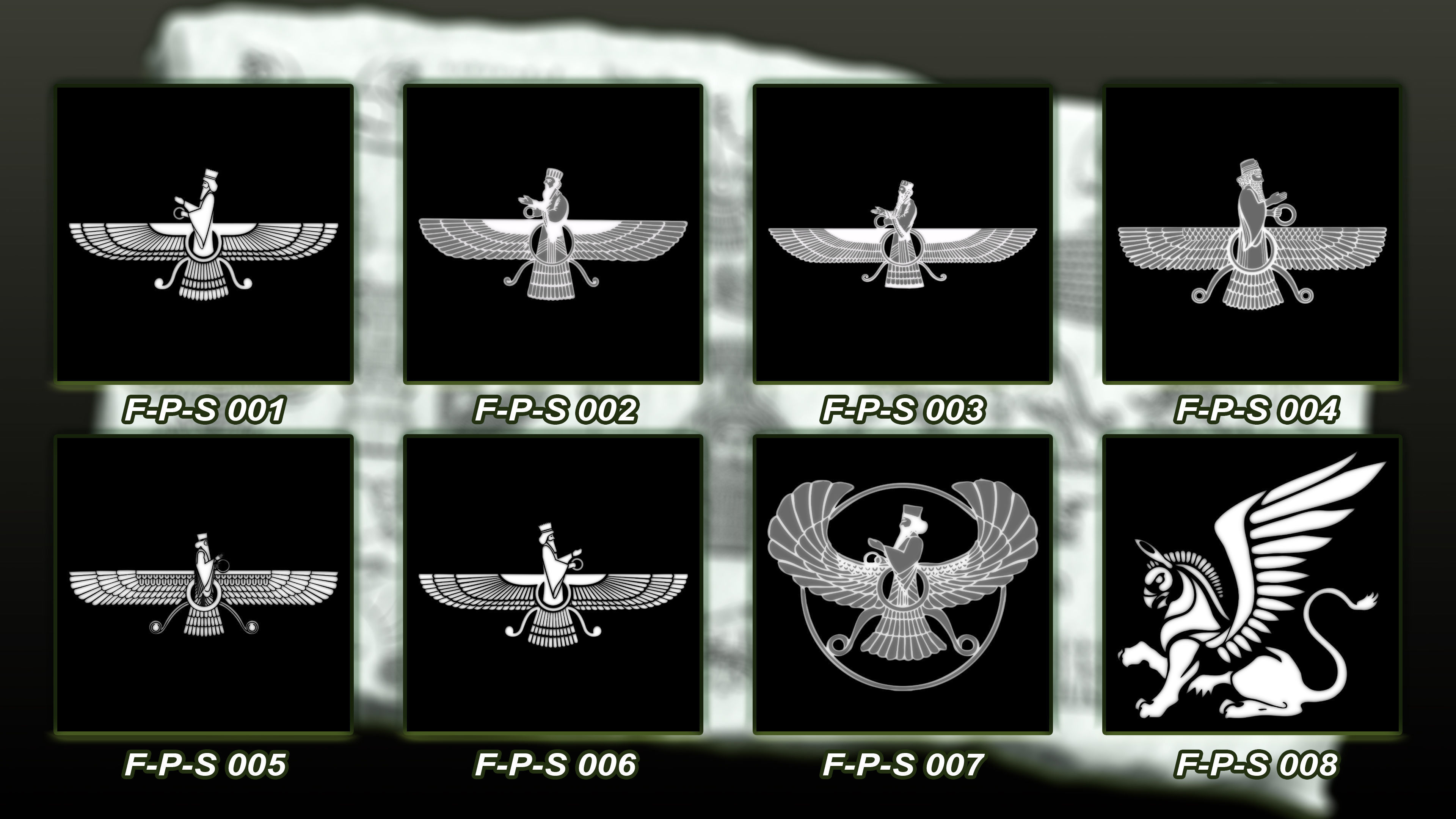 120 Persian ancient symbol Alpha 3D model | CGTrader