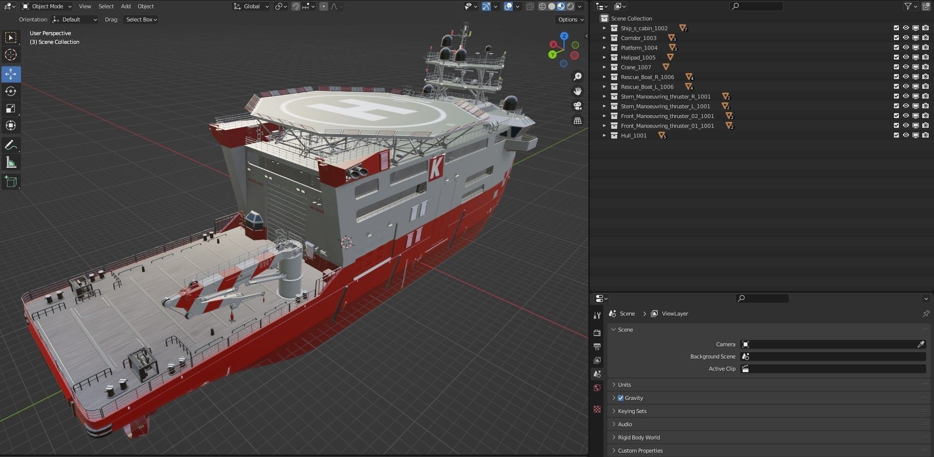 Offshore Construction Vessels OCV 3D model | CGTrader