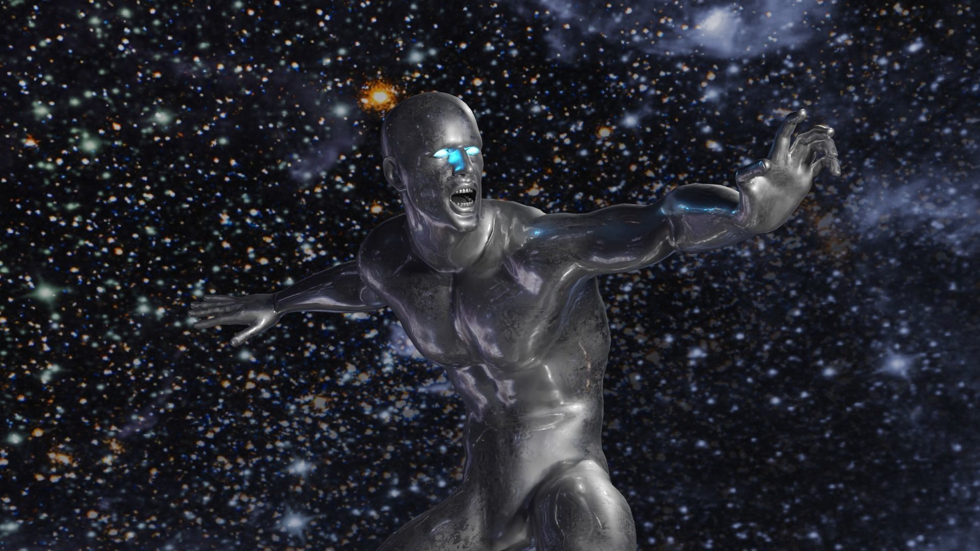 Silver Surfer free VR / AR / low-poly 3D model | CGTrader