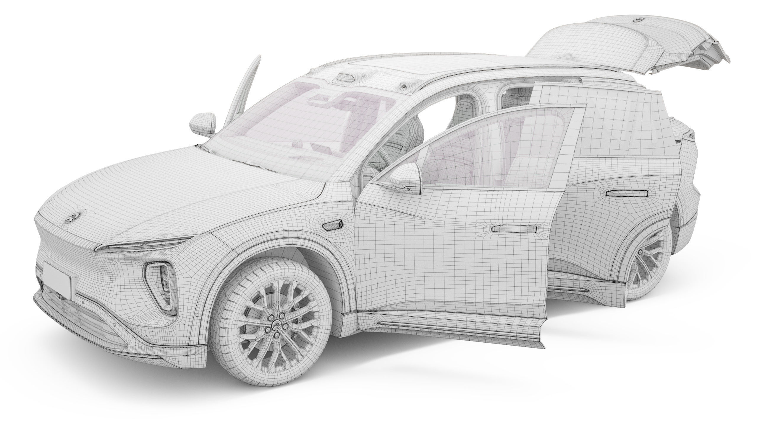 2024 NIO EL6 ES6 With Interior 3D model | CGTrader