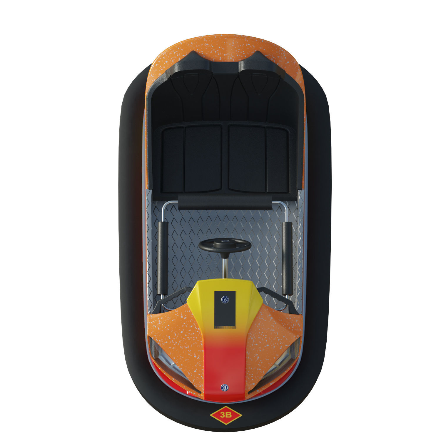 3D model Bumper Car Orange VR / AR / low-poly | CGTrader