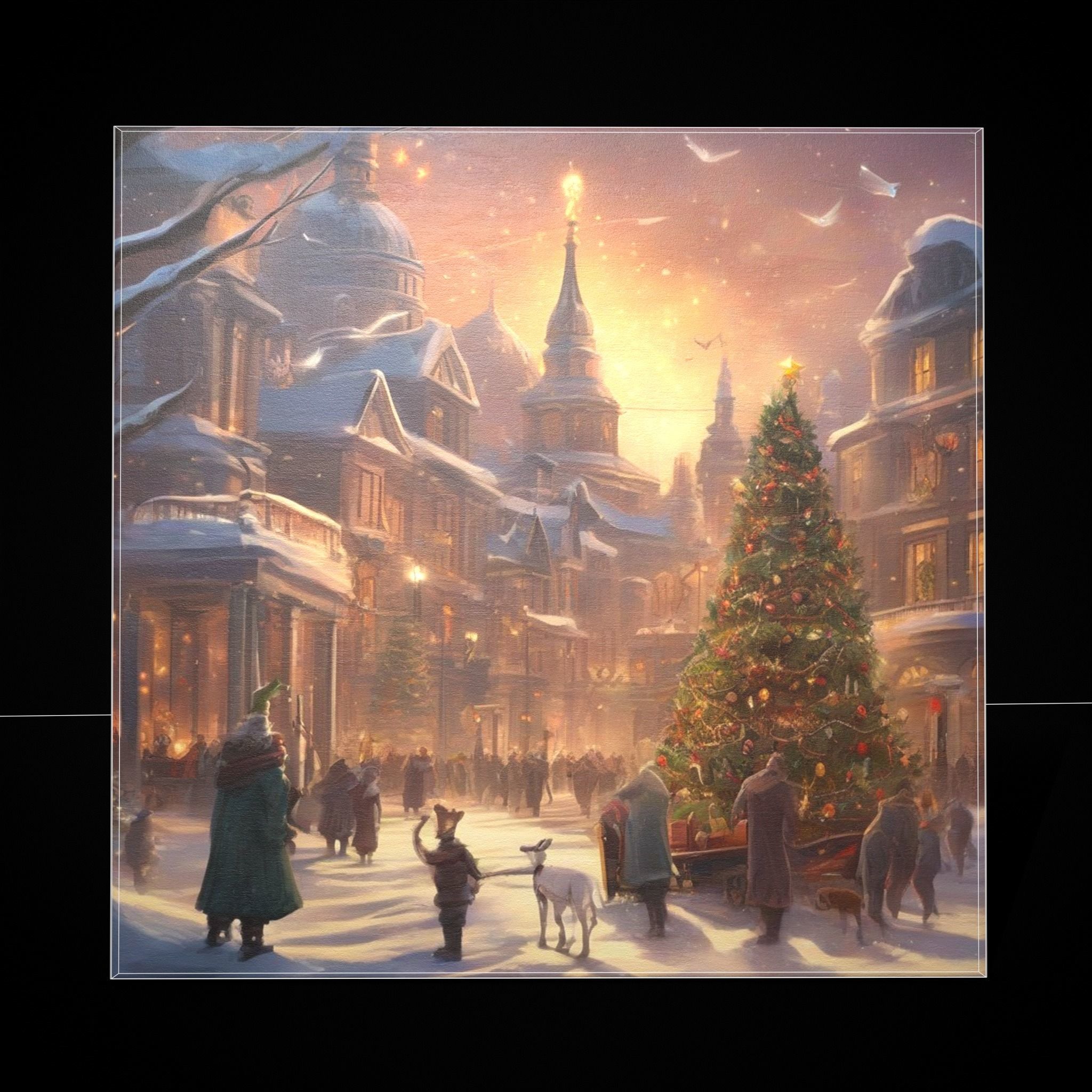 3D model Christmas Painting Three VR / AR / low-poly | CGTrader