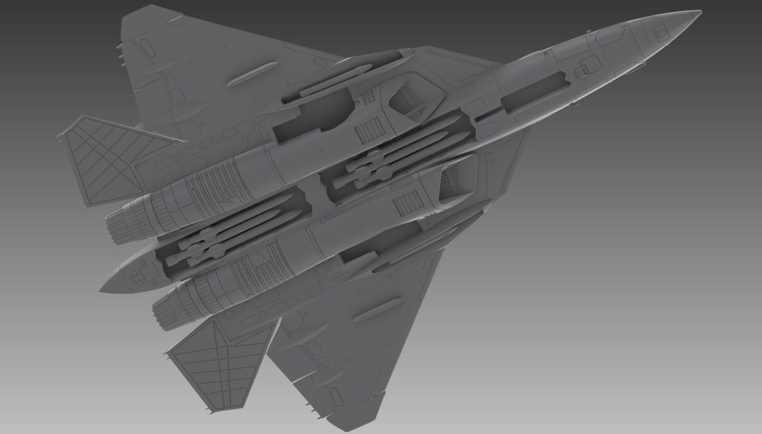 SU 57 Scale model 3D model 3D printable | CGTrader