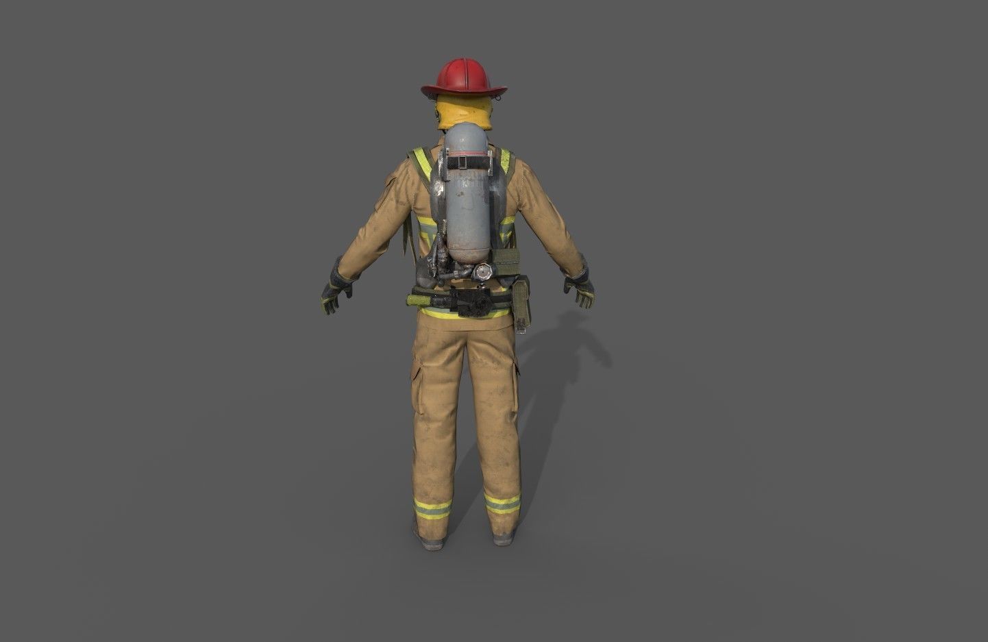 High-Quality Fireman 3D Model for Realistic Simulations Texture ...
