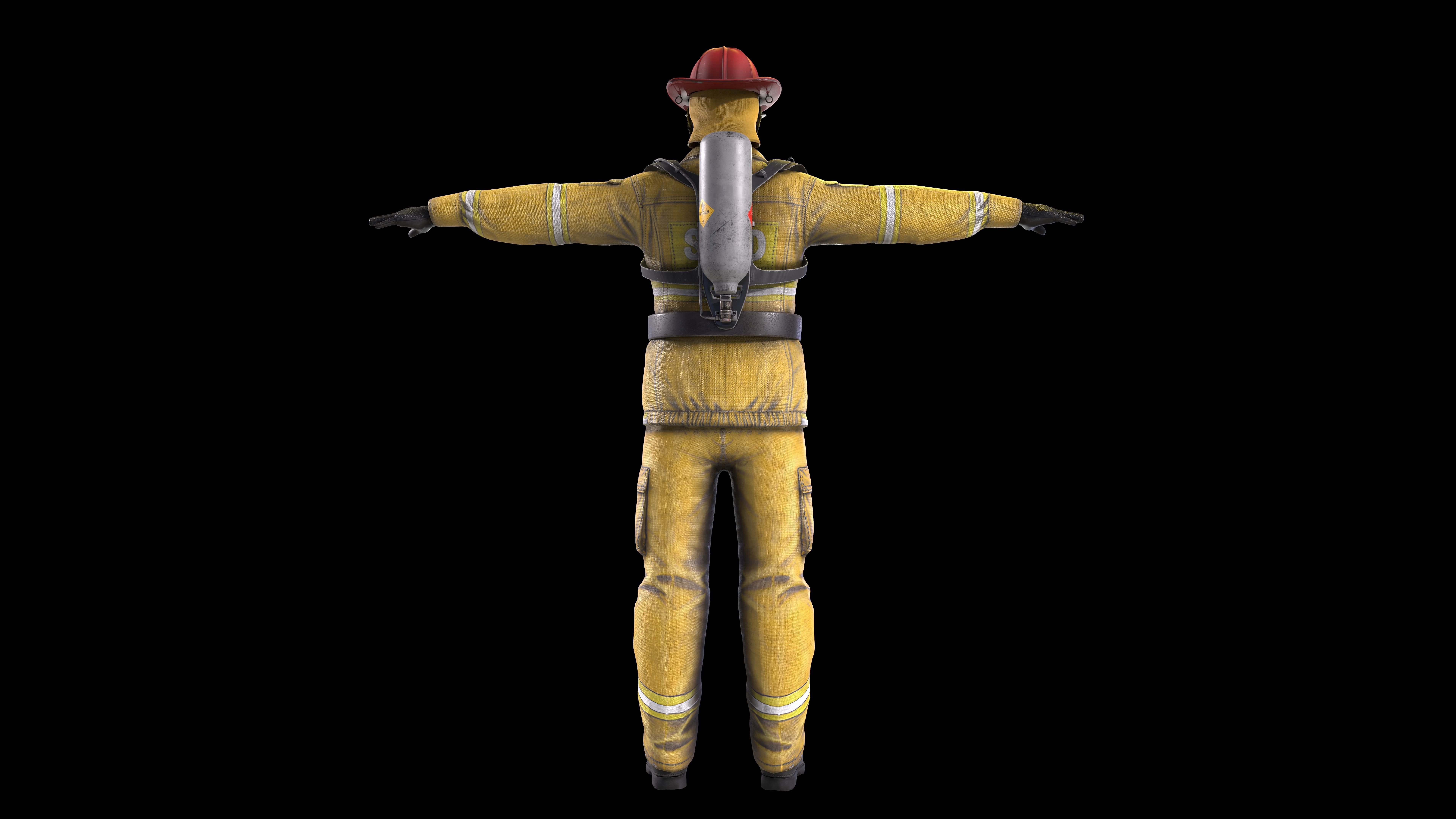 High-Quality Fireman 3D Model for Realistic Simulations free 3D model ...