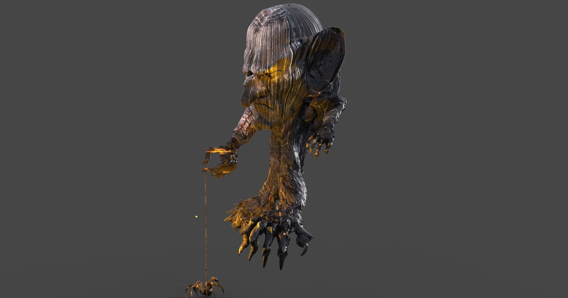 Goblin hand statue full 3D model | CGTrader