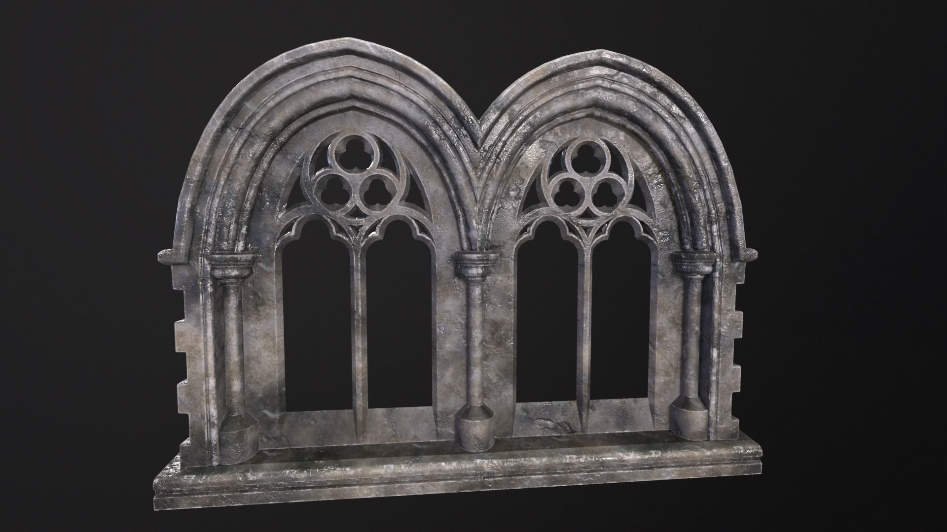 3D model Gothic Modular Window VR / AR / low-poly | CGTrader