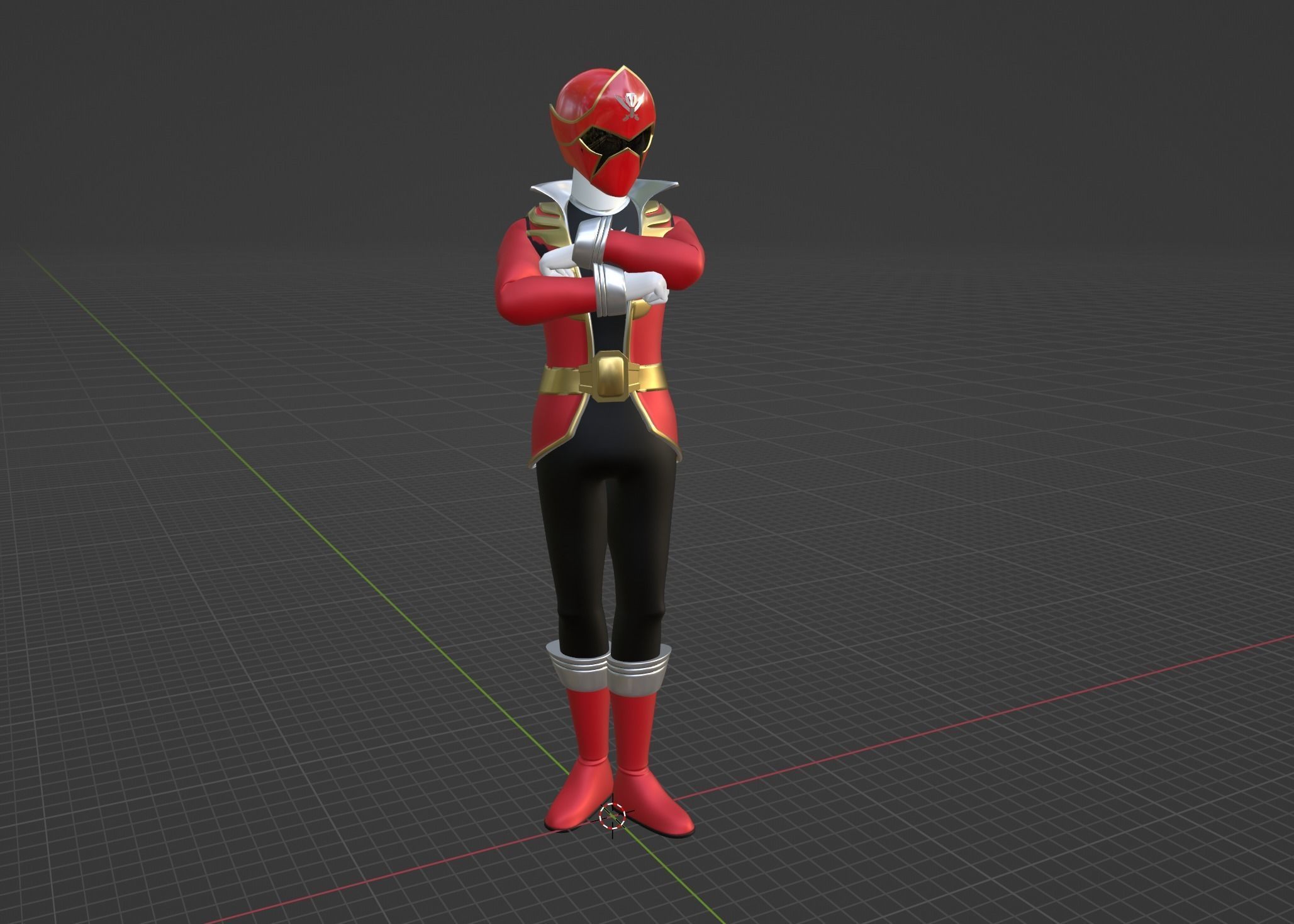 Red Pirate Ranger - Power Rangers Pirates 3D model rigged | CGTrader