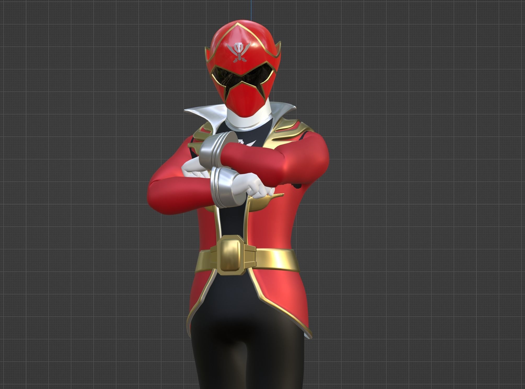 Red Pirate Ranger - Power Rangers Pirates 3D model rigged | CGTrader