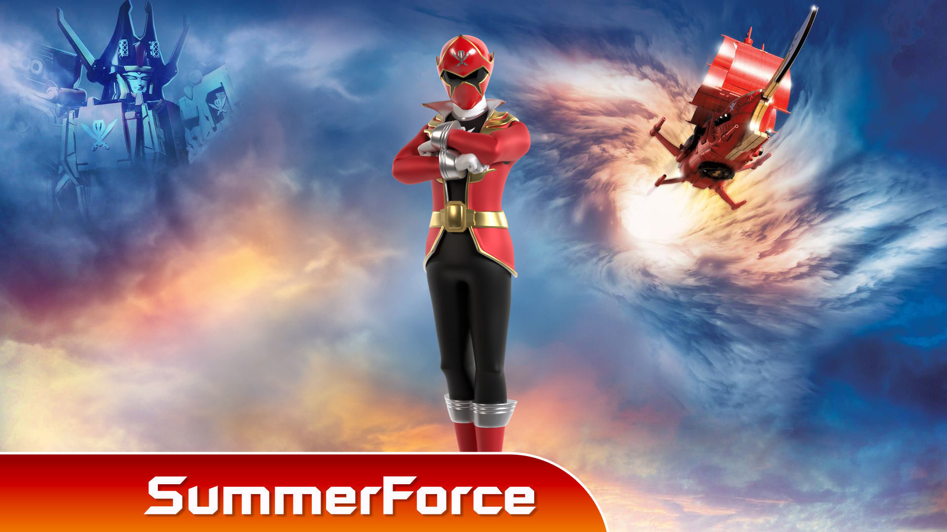 Red Pirate Ranger - Power Rangers Pirates 3D model rigged | CGTrader