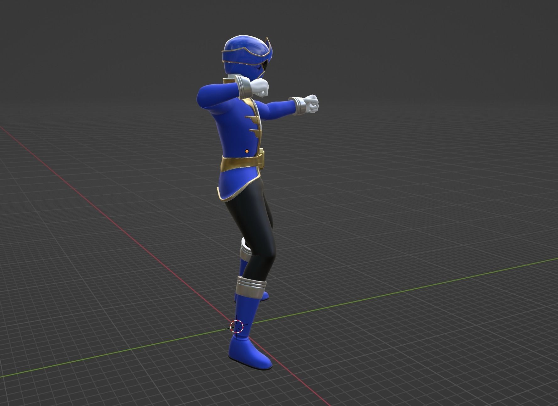 Blue Pirate Ranger - Power Rangers Pirates 3D model rigged | CGTrader