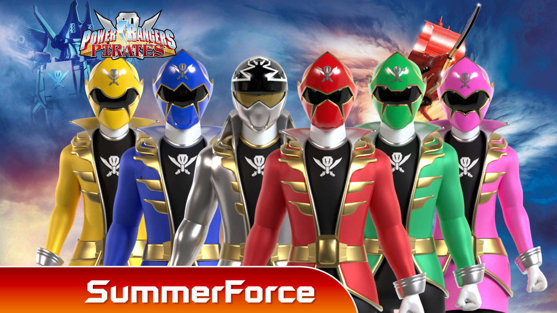 Blue Pirate Ranger - Power Rangers Pirates 3D model rigged | CGTrader