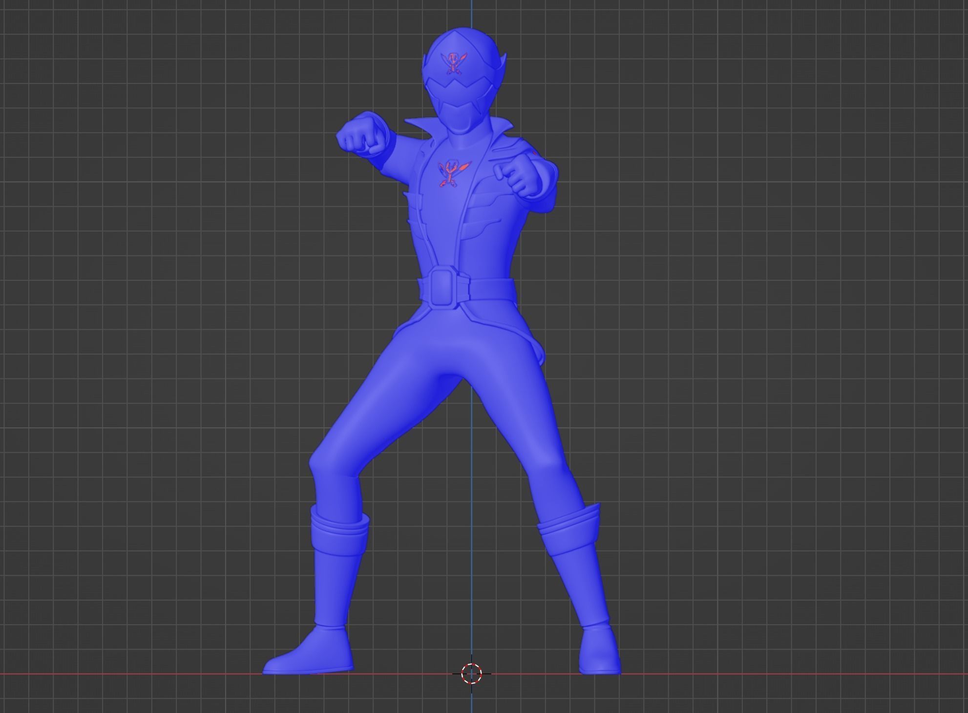 Blue Pirate Ranger - Power Rangers Pirates 3D model rigged | CGTrader