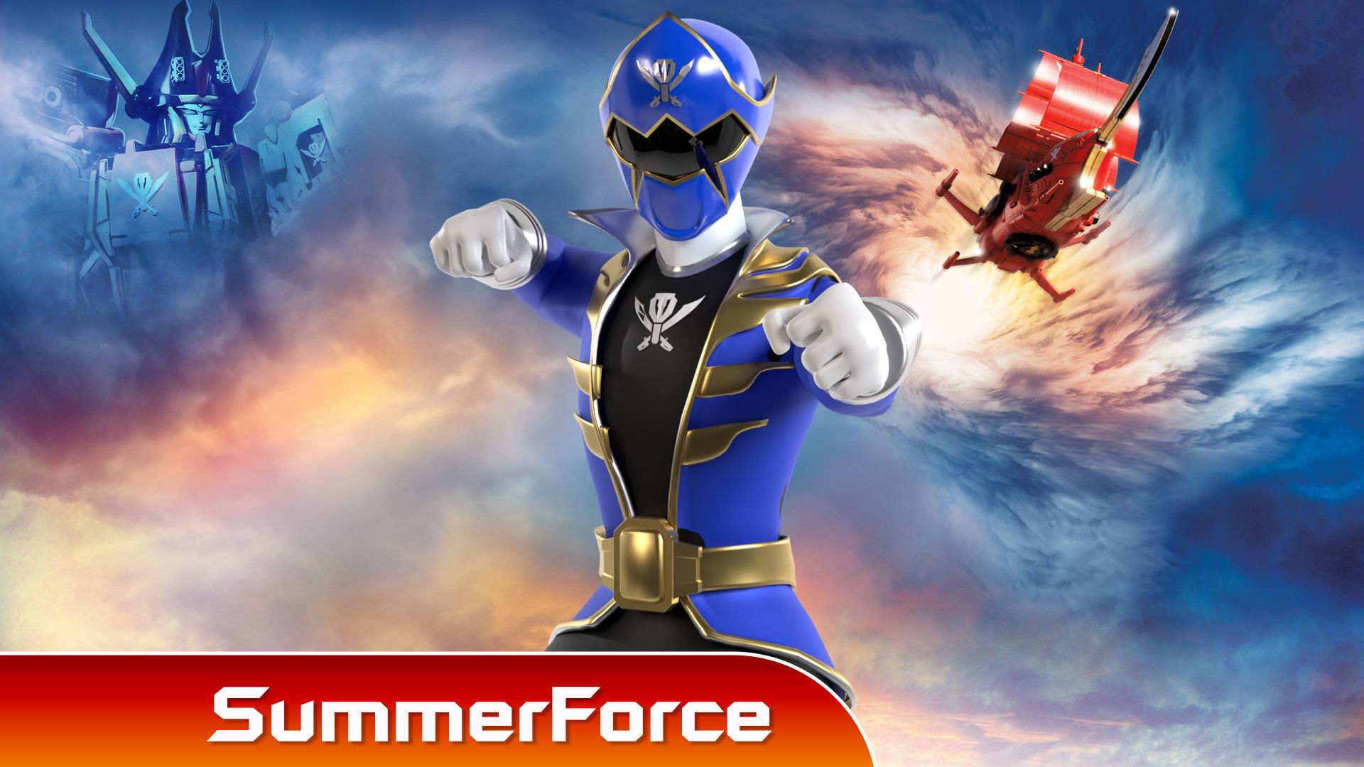 Blue Pirate Ranger - Power Rangers Pirates 3D model rigged | CGTrader