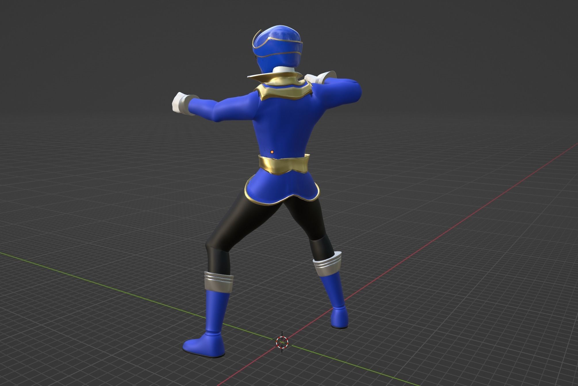 Blue Pirate Ranger - Power Rangers Pirates 3D model rigged | CGTrader