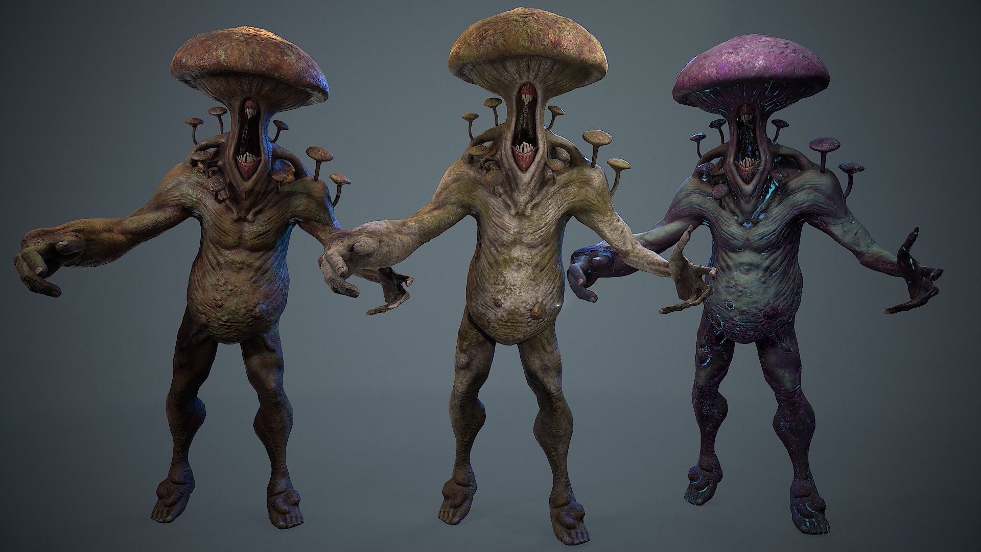 3D model Crazy Mushroom Monster VR / AR / low-poly | CGTrader