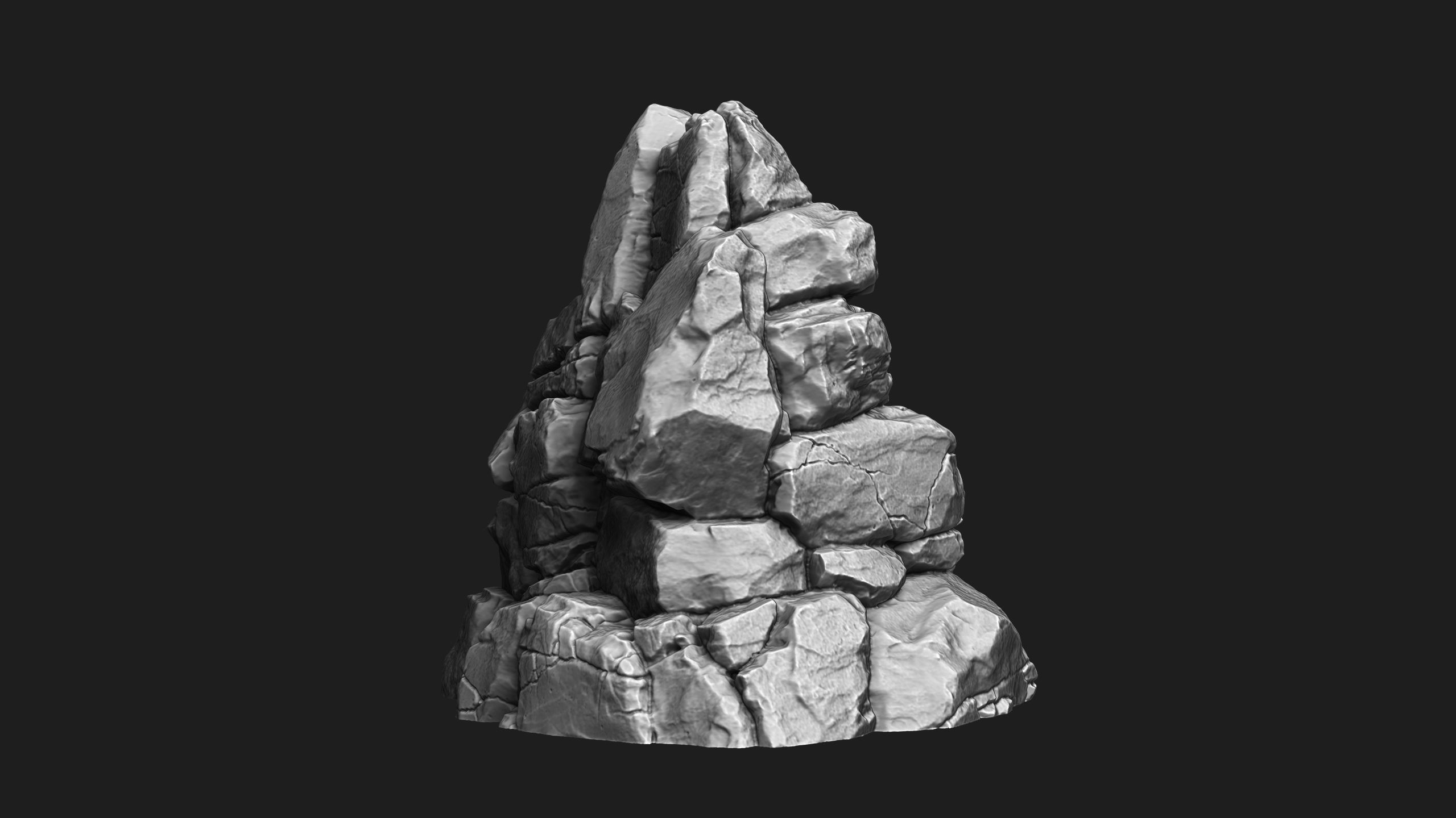 Cracked Cliff Rock 3D model 3D printable | CGTrader