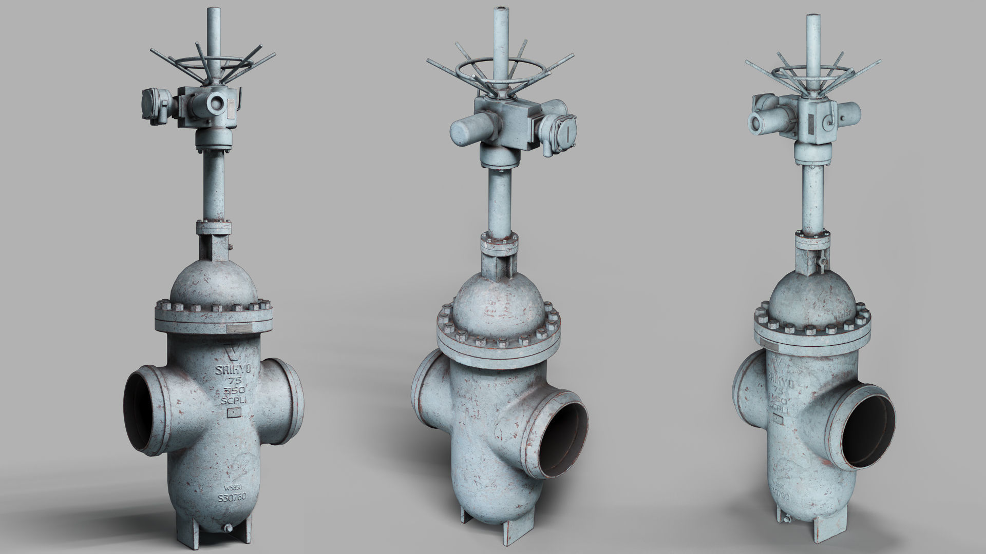 3D model Industrial old used valves VR / AR / low-poly | CGTrader