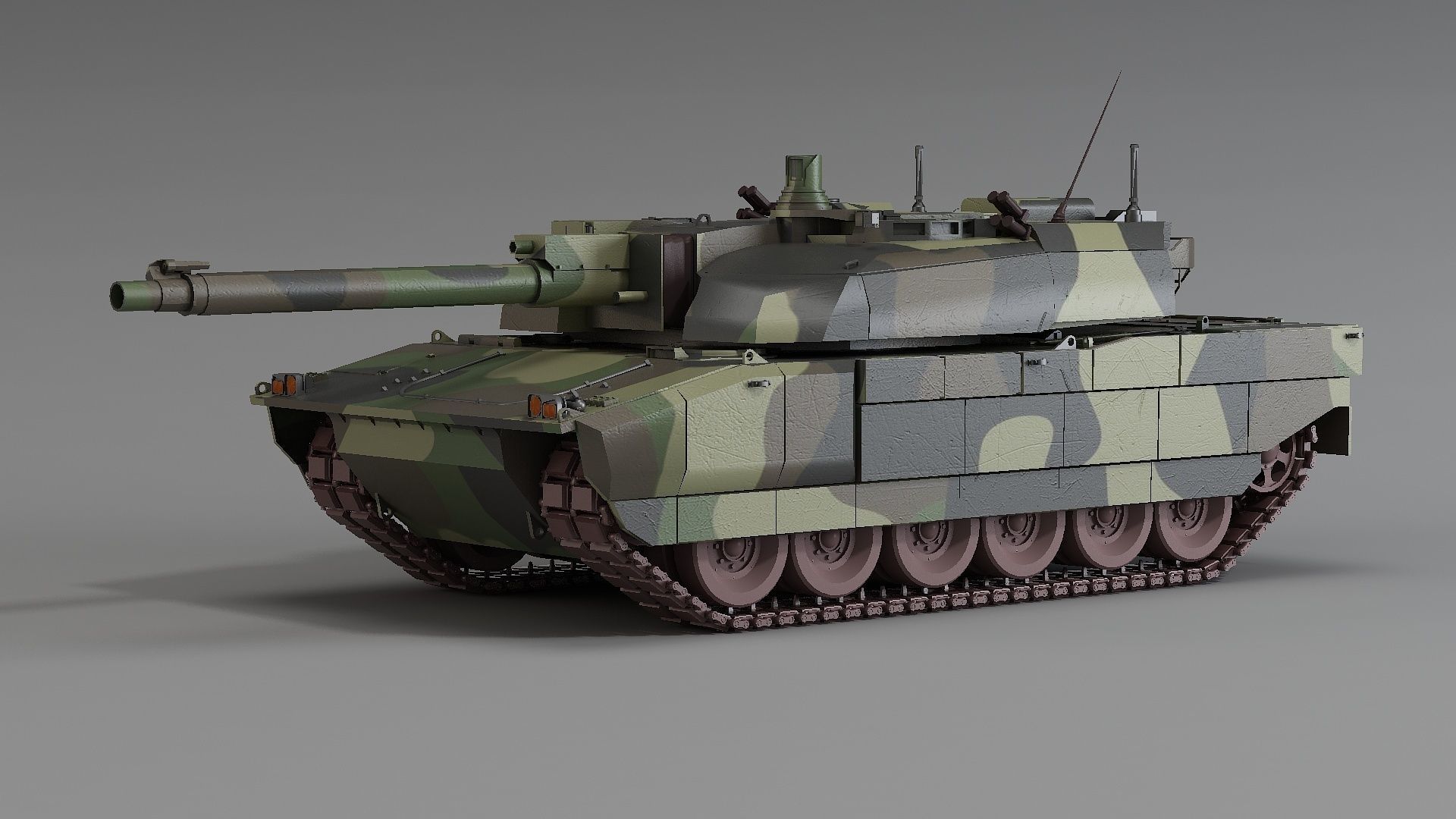 Amx-56 main tank AMX-56 Leclerc Tank tracked combat vehicle 3D model | CGTrader